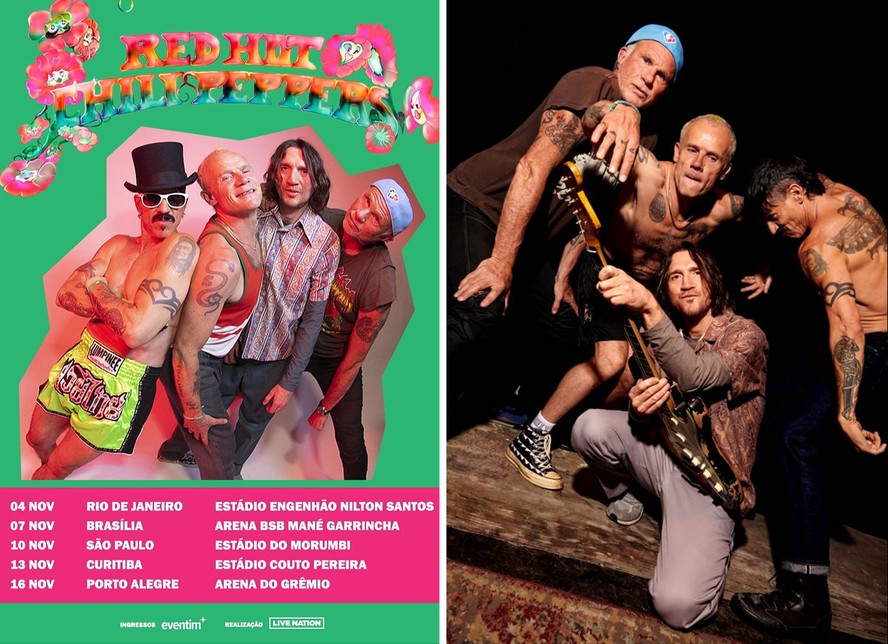 Red Hot Chili Peppers anuncia cinco shows no Brasil em 2023; saiba datas