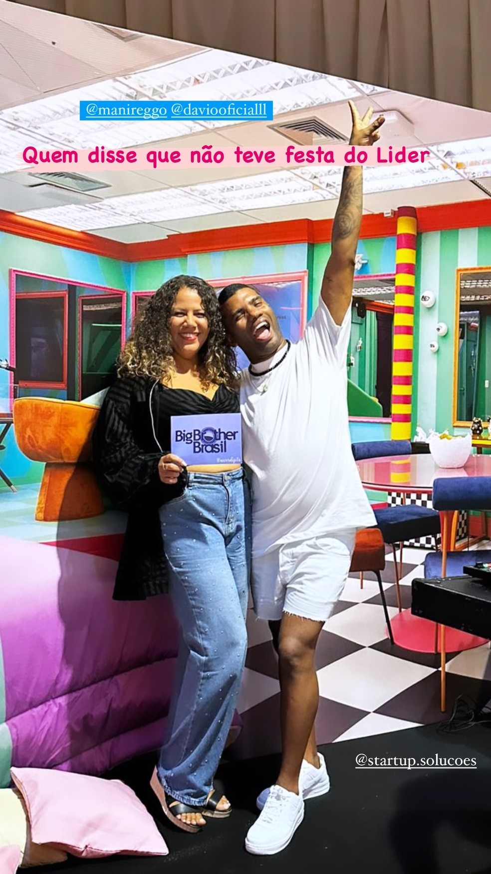 BBB 24: Mani Rêgo 'reencontra' o namorado em festa com tema Davi Líder; vídeos