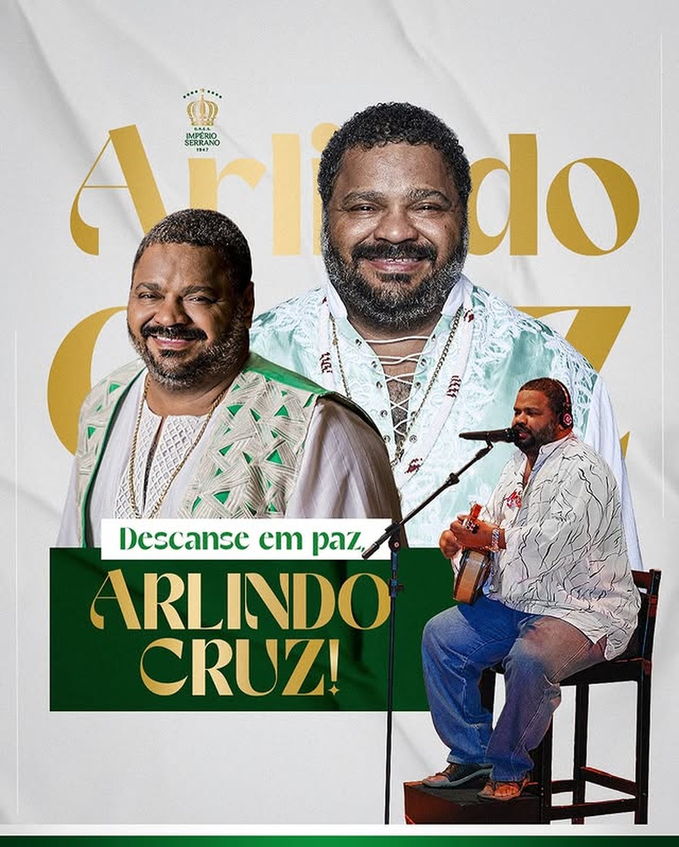 Morre Arlindo Cruz: Império Serrano e mais escolas de samba prestam homenagens