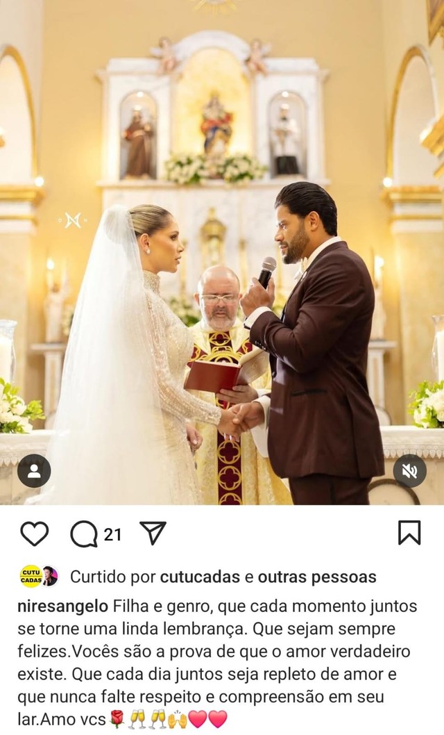 Mãe de Camila e irmã de Iran Ângelo, Niris celebra casamento da filha ...