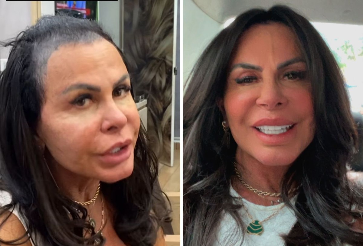 Gretchen exibe cabelo natural, coloca novas extensões e revela ...