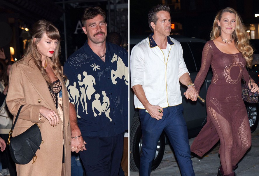 Taylor Swift e namorado vão a jantar com Ryan Reynolds e Blake Lively