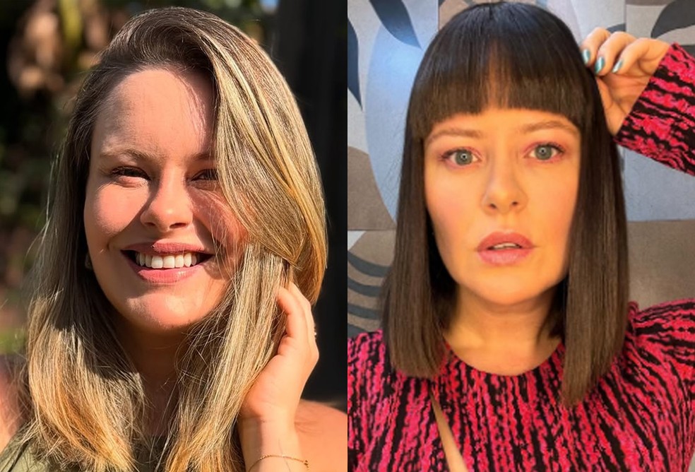 Novo visual de Mari Bridi antes x depois — Foto: Reprodução/Instagram