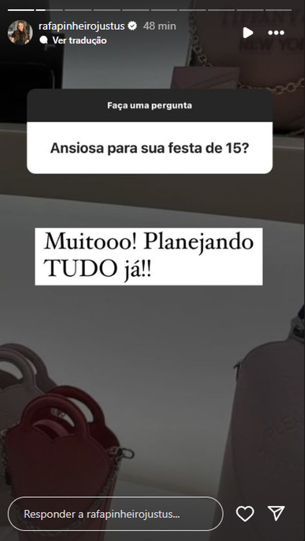 Rafa Justus dá spoiler de festa de aniversário de 15 anos