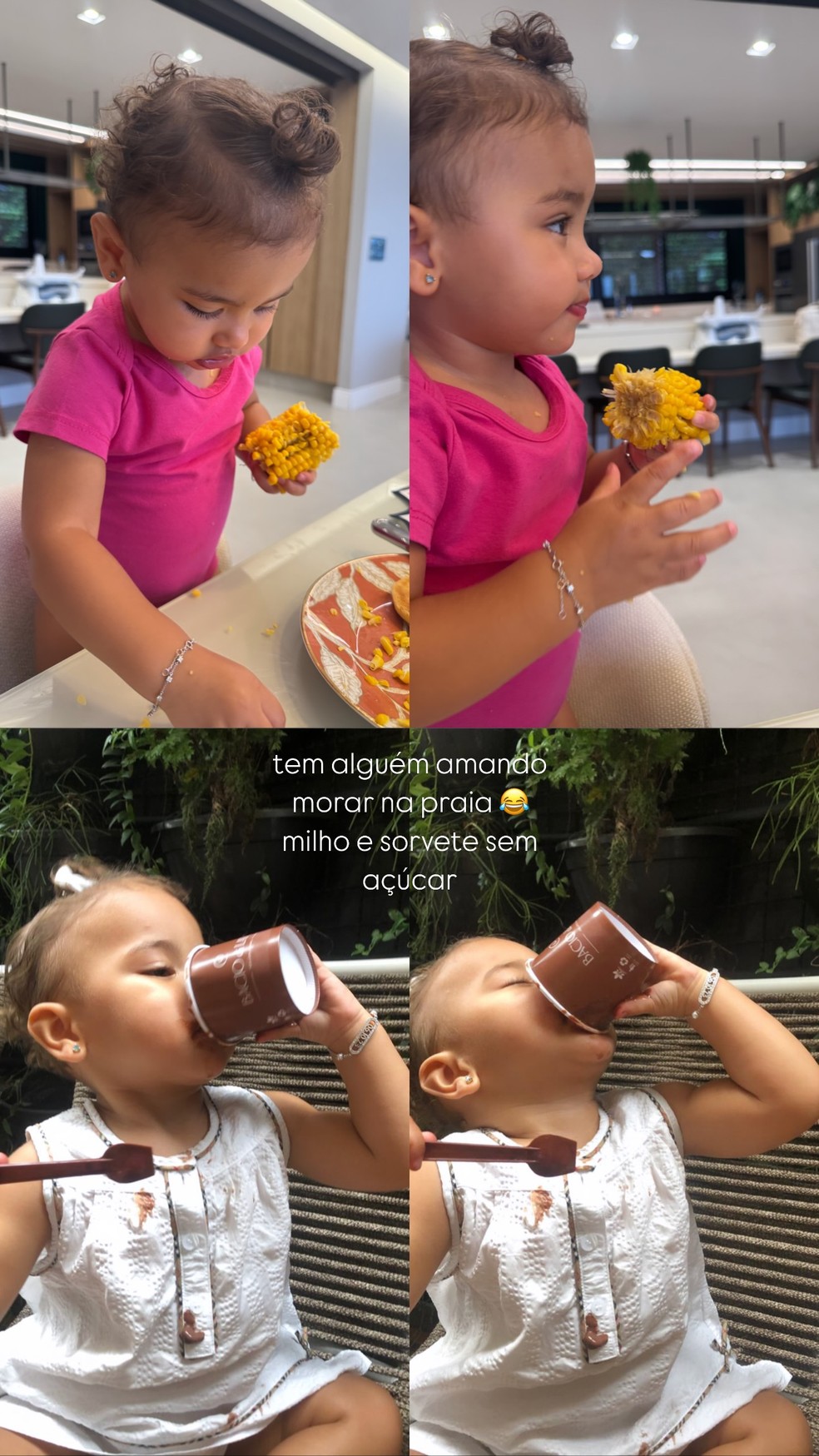 Bruna Biancardi encanta ao mostrar fim de tarde com Mavie: 'Amando morar na praia'; vídeo