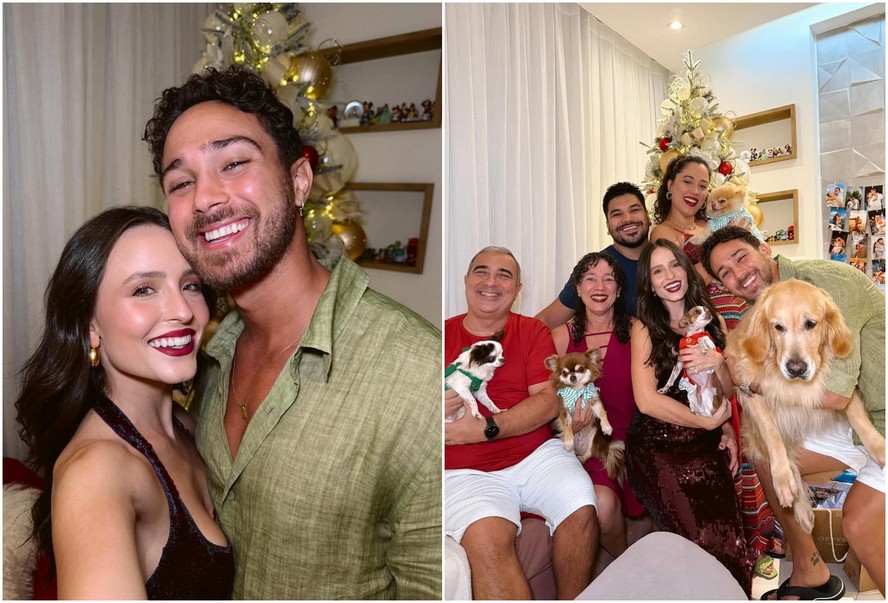 Rompida com os pais, Larissa Manoela passa Natal com família do marido, André Luiz Frambach
