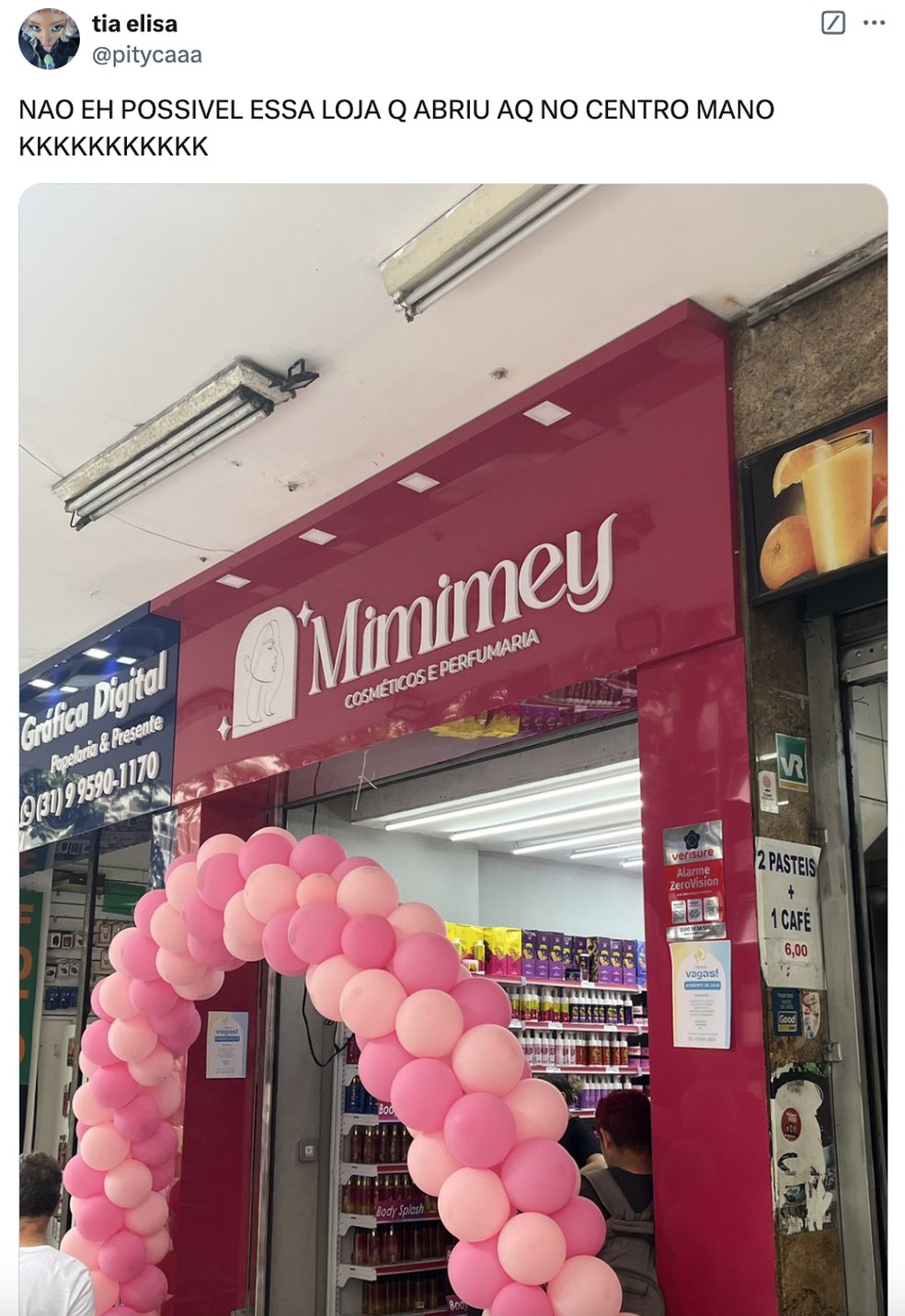 'Me Mimei': Meme de Virginia Fonseca vira nome de loja em BH, e web pira