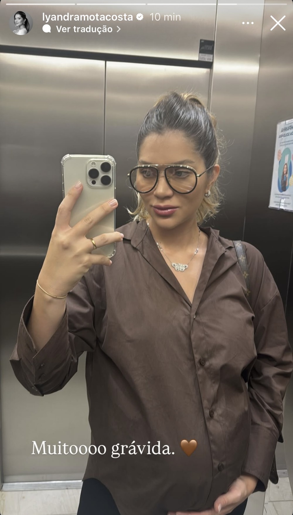 Filha de Leandro, Lyandra Costa se impressiona com tamanho da barriga ...