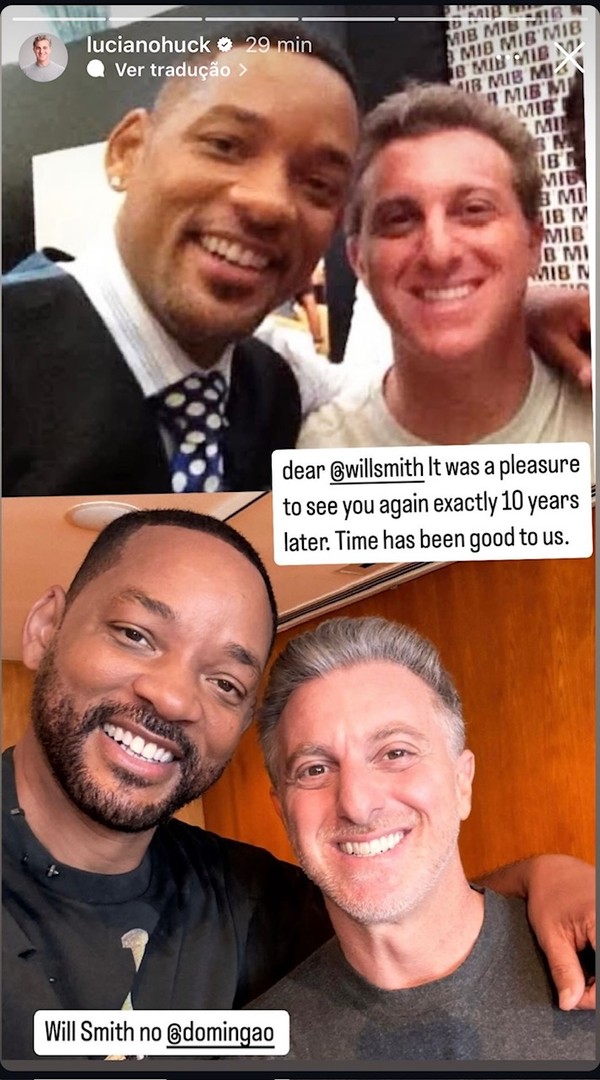 Luciano Huck posa com fãs antes de entrevistar Will Smith no Rio; fotos