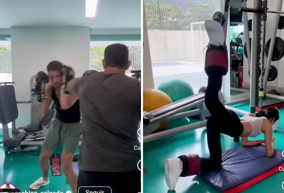 Bruna Marquezine e João Guilherme fazem treino juntinhos; vídeo