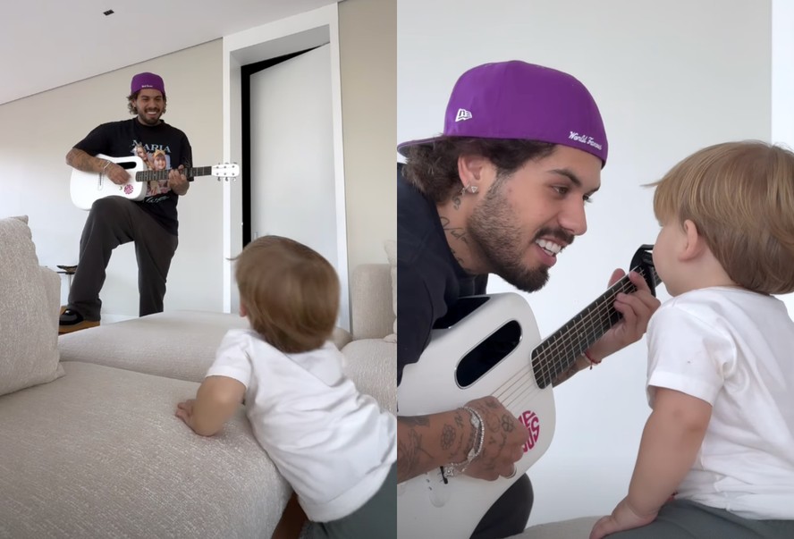 Zé Felipe canta para José Leonardo e reação do caçula surpreende o ...