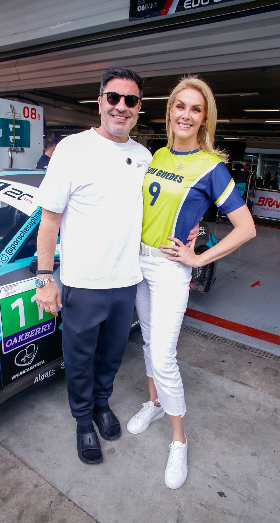 Ana Hickmann apoia e celebra o retorno de Edu Guedes em corrida