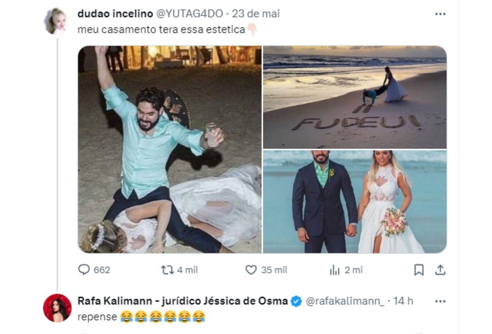 Rafa Kalimann tira onda com próprio casamento após fotos da cerimônia ...
