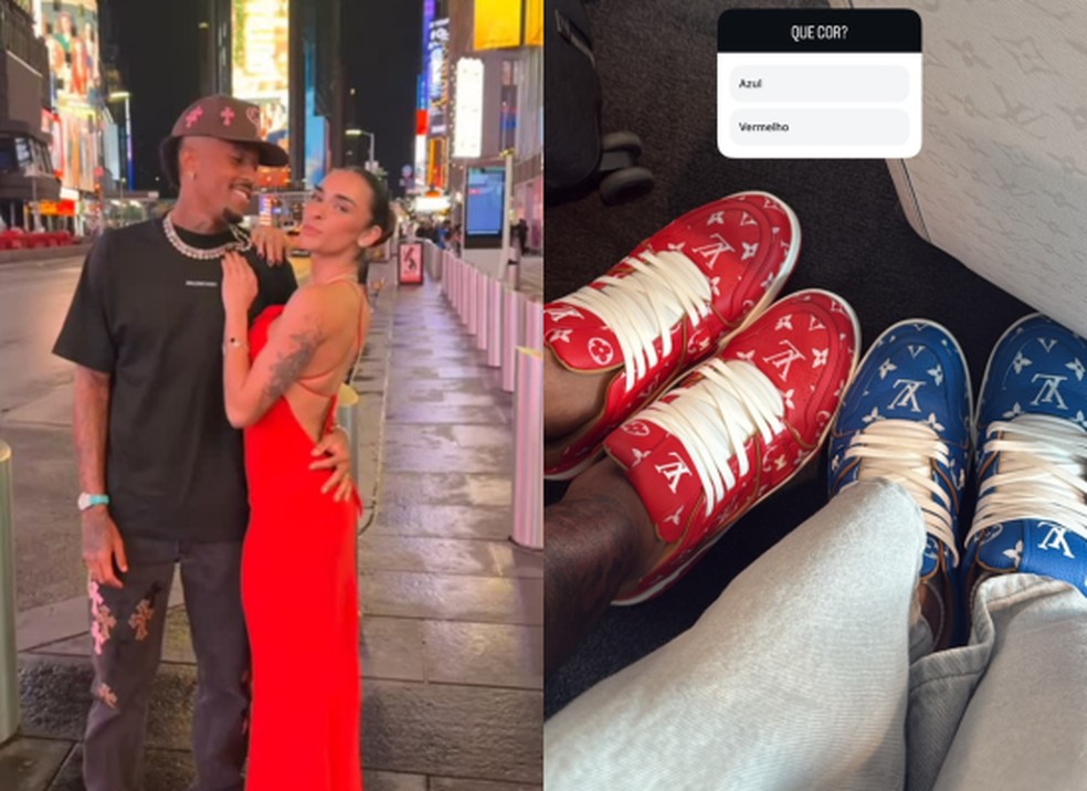 Tainá Castro e Eder Militão usam tênis combinando de mais de R$ 20 mil cada