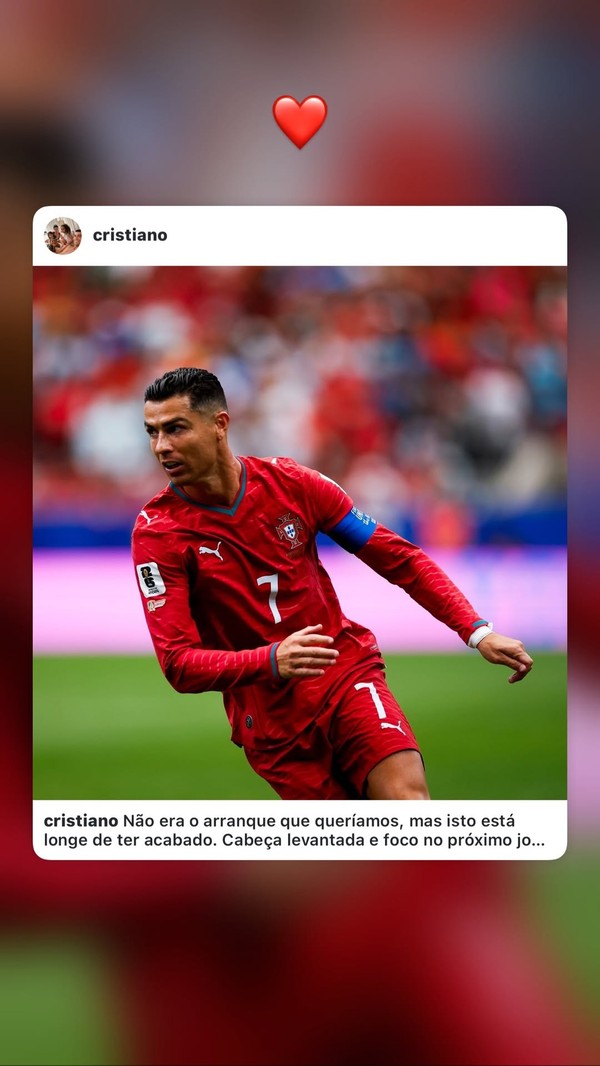 Georgina Rodríguez apoia Cristiano Ronaldo após empate de Portugal na ...