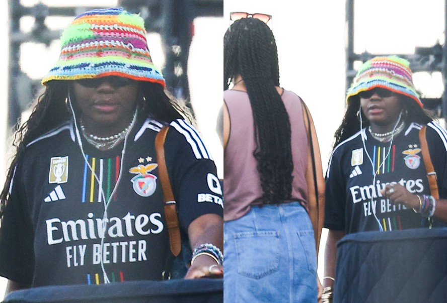 Mercy James, filha de Madonna, acompanha a mãe durante ensaio em Copacabana