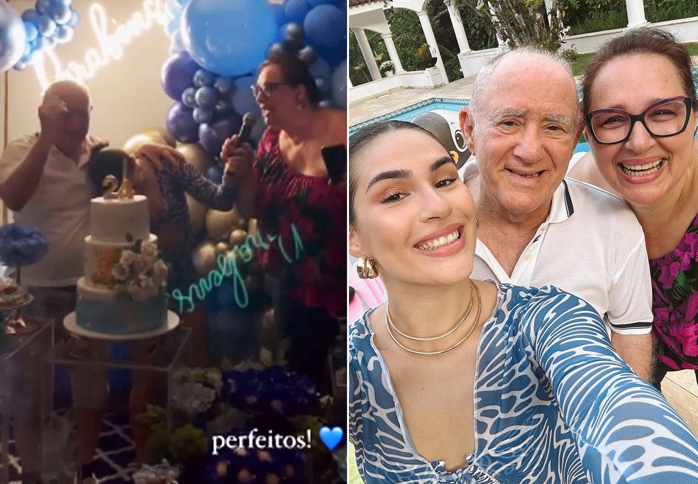 Lívian Aragão faz pool party com os pais e Bia Bonemer nos seus 24 anos
