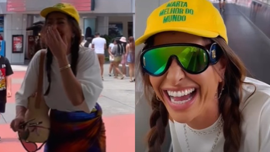Sabrina Sato tem crise de riso após mãe levar bronca de segurança na Disney