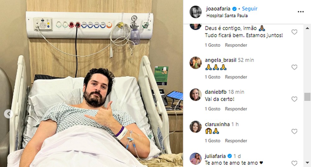 Influenciador e irmão de Julia Faria revela descoberta de câncer no ...