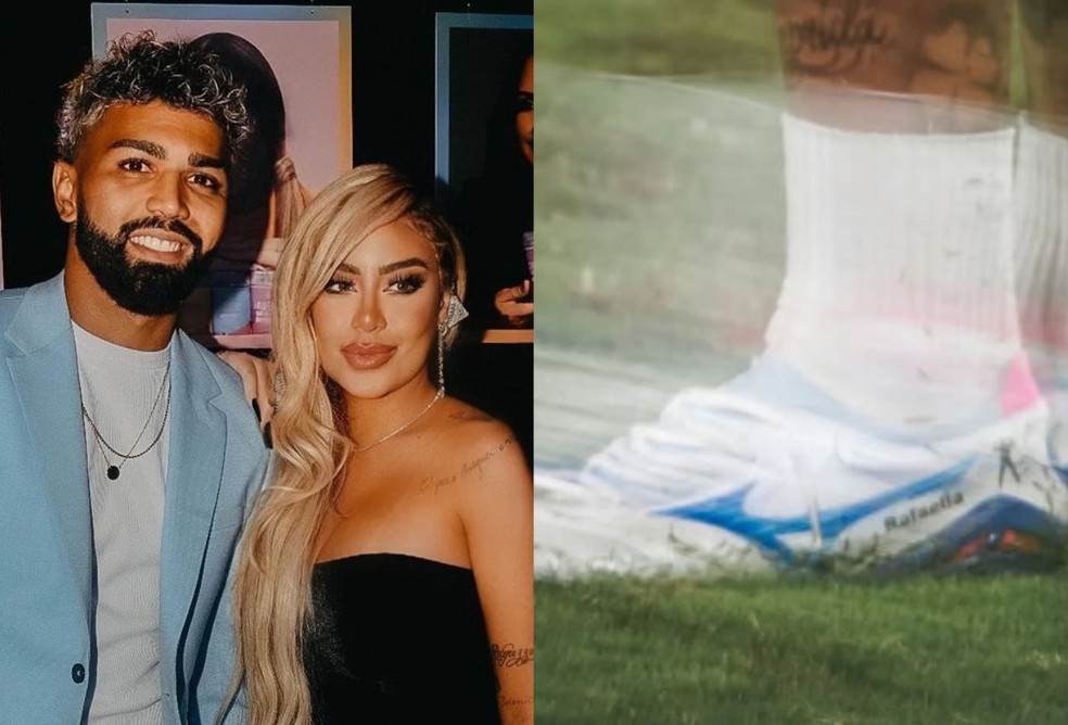 Gabigol homenageia Rafaella Santos, irmã de Neymar, com detalhe em chuteira