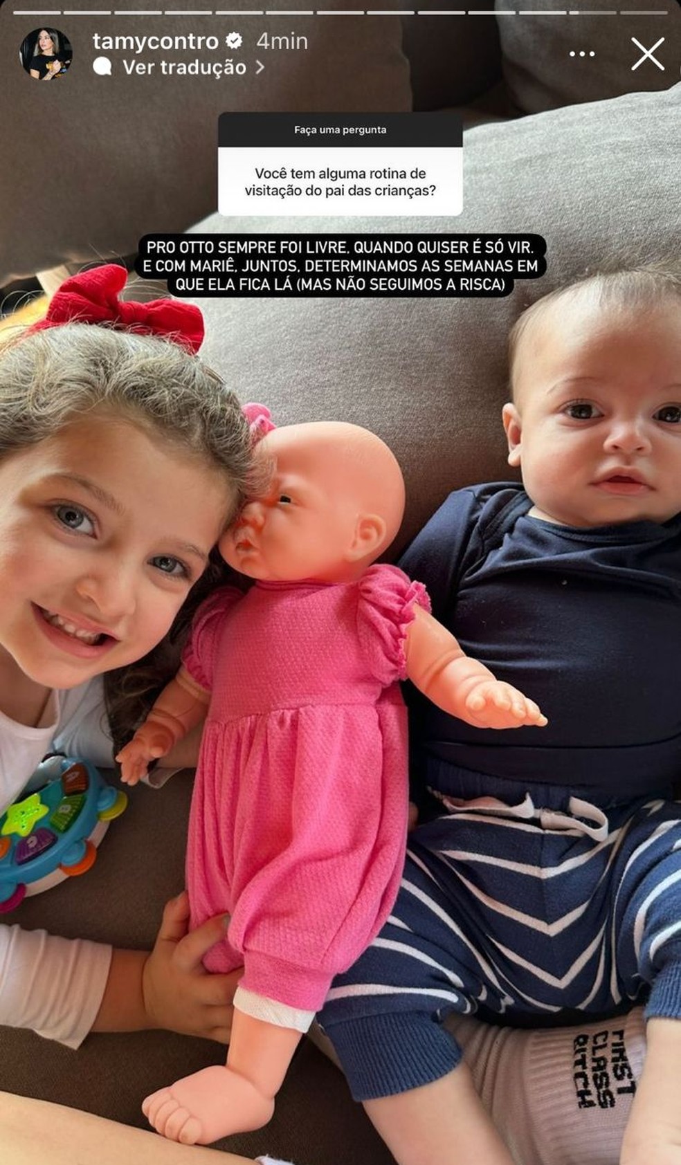 Tamy Contro detalha acordo com Projota de visita dele aos filhos após ...