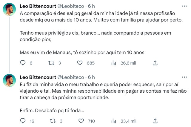 Ator Leo Bittencourt lamenta desemprego: 'Não aguento mais'