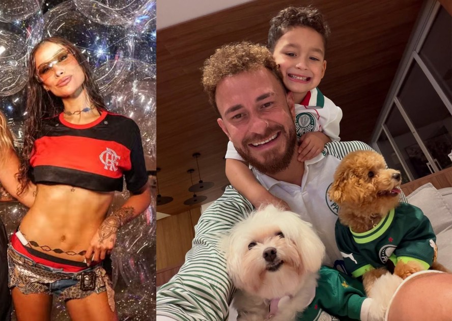 Fred Bruno veste cães com camisa de time e recebe 'ameaça' de Bianca ...