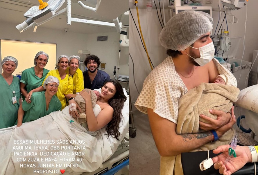 Nattan mostra momentos do parto de Zuza e agradece profissionais ...