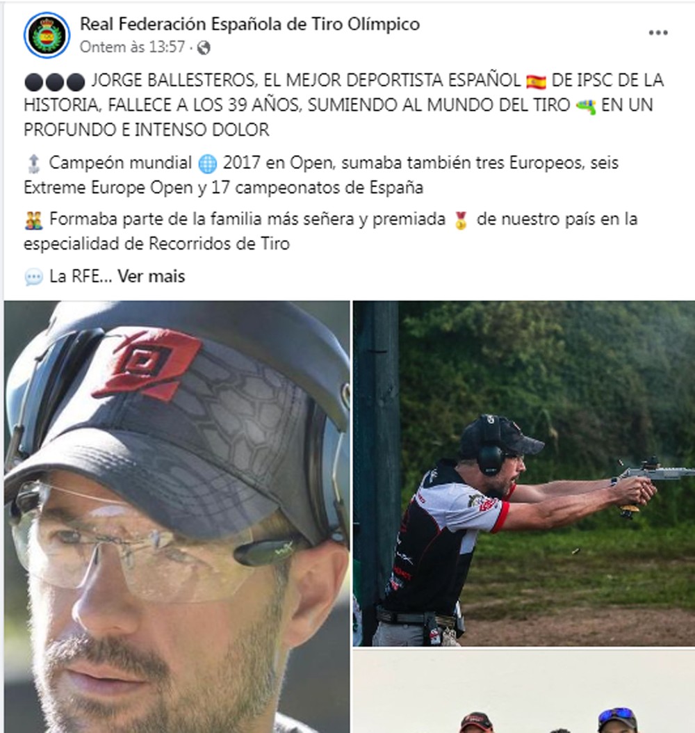 Campeão mundial de tiro morre aos 39 anos; polícia suspeita de suicídio