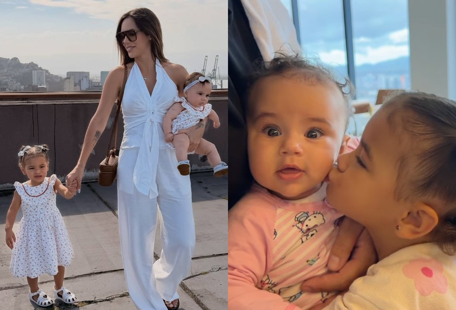 Bruna Biancardi abre álbum com as filhas e interação de Mavie e Mel ...