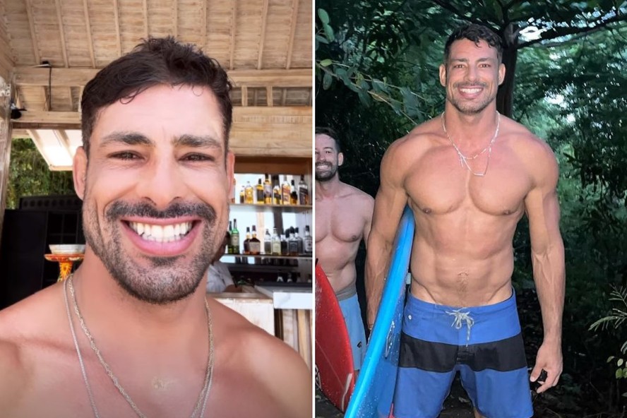 Cauã Reymond mostra férias com surf, amigos e cenário paradisíaco