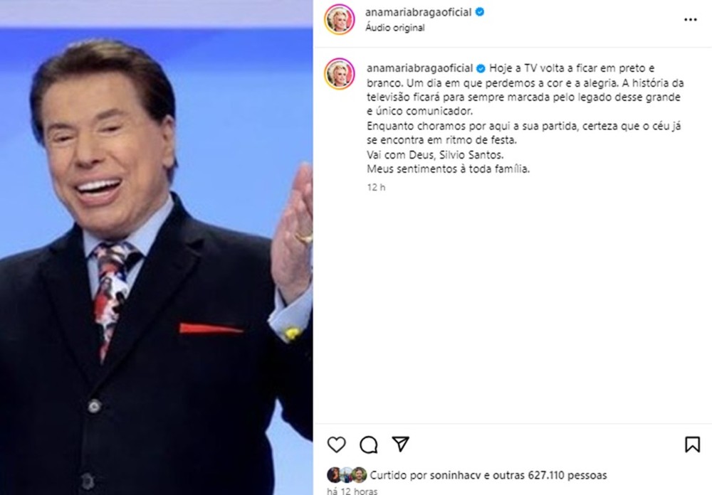 Morte de Silvio Santos: famosos lamentam e emissoras prestam homenagens