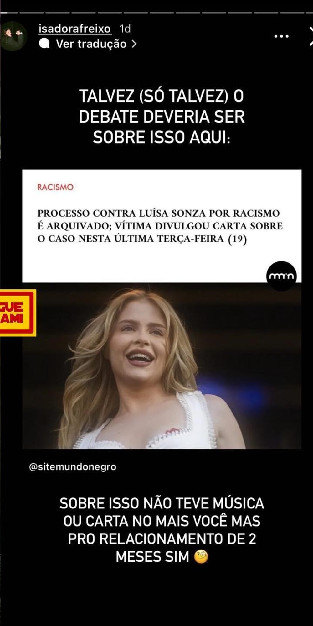 Amiga de Chico Moedas sai em defesa dele após exposed de Luísa Sonza ...