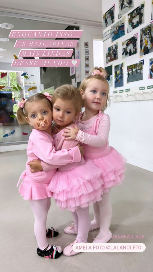 Vicky, filha de Roberto Justus, encanta a web vestida de bailarina