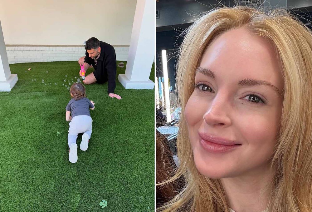 Lindsay Lohan posta fotos raríssimas do filho de 1 ano e 9 meses; veja