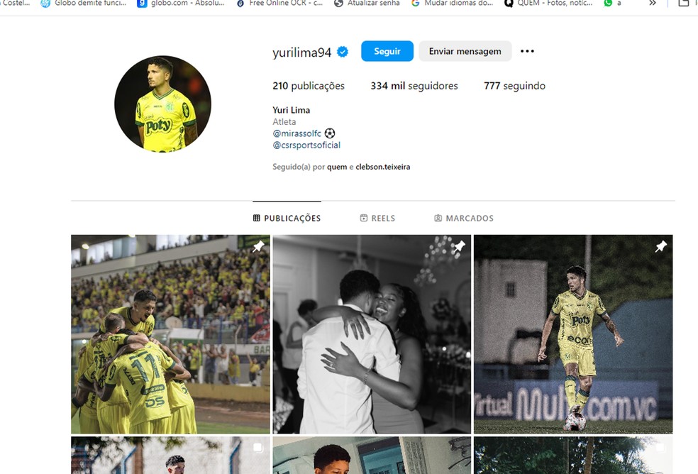Yuri Lima ganha mais de 20 mil seguidores no Instagram após IZA revelar ...