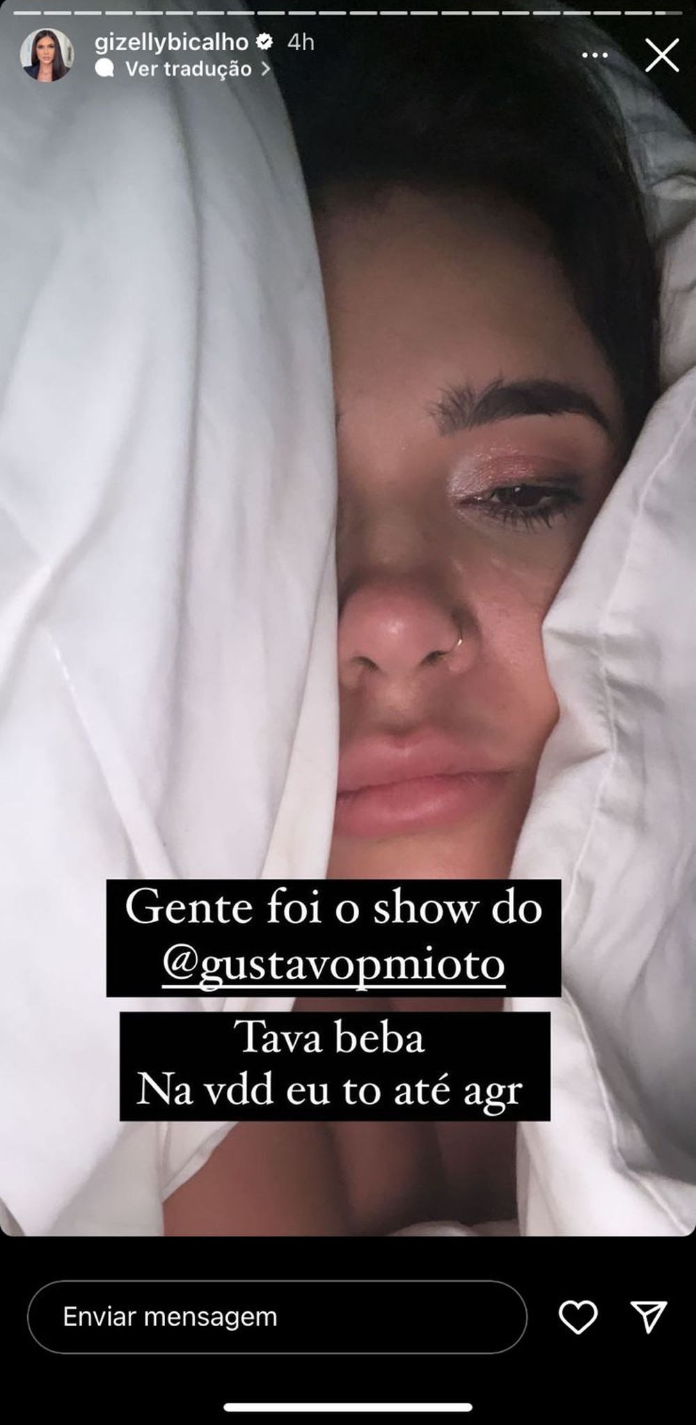 Gizelly Bicalho viraliza ao curtir show de Gustavo Mioto e marcar Gusttavo Lima