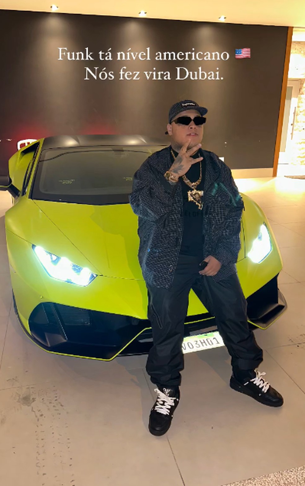 MC Ryan SP vibra com carrão de R$ 5 milhões: 'Funk está nível americano'