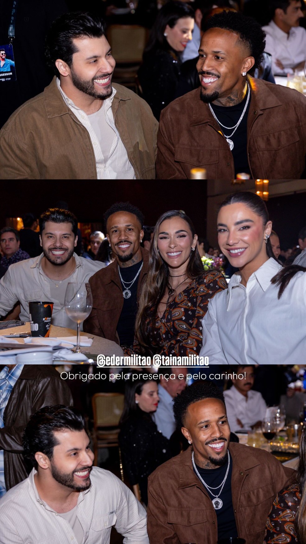 Tainá Militão mostra noitada com Eder Militão, Murilo Huff e Gabriela ...