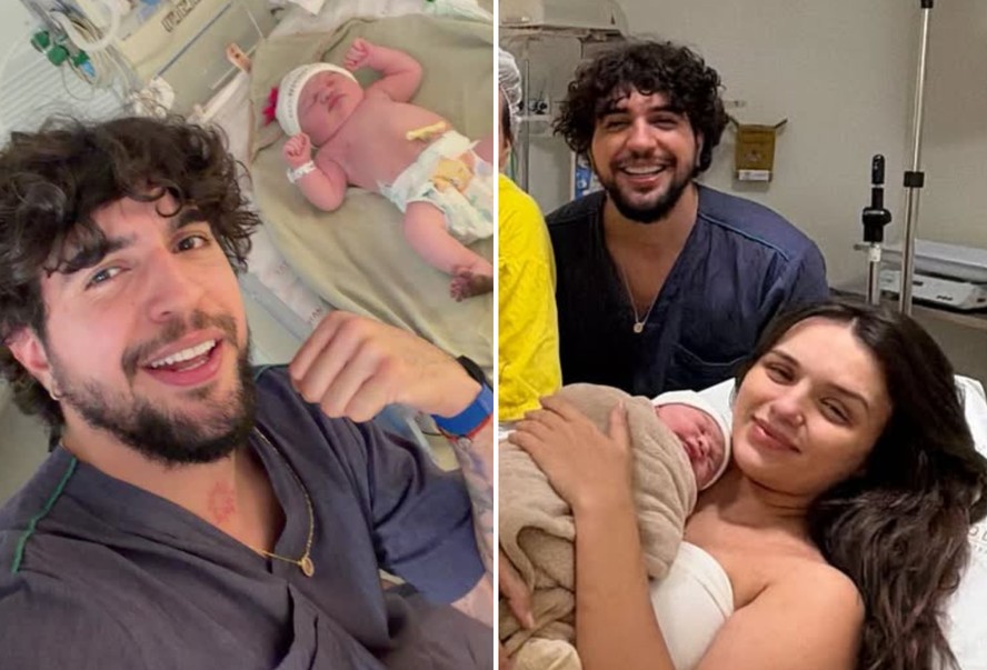 Nattan se corrige após errar o nome da filha com Rafa Kalimann