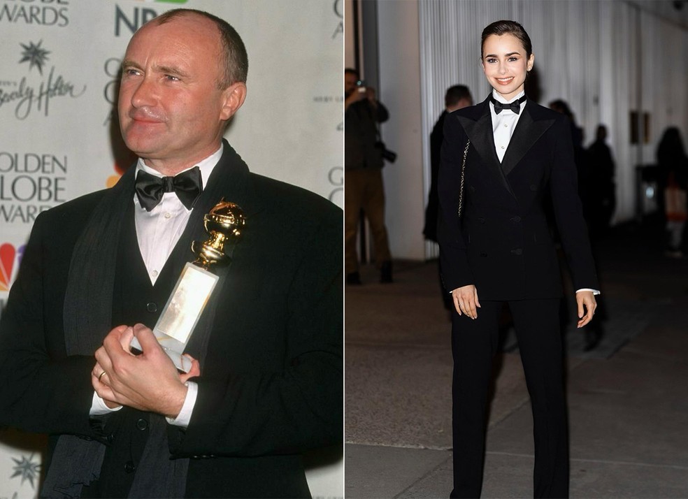 Lily Collins celebra aniversário de Phil Collins e web se choca: 'Seu pai?'