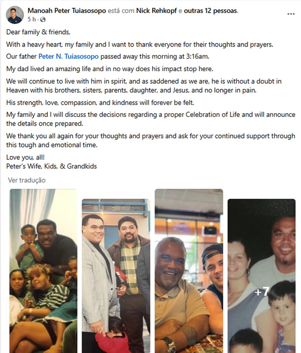 Morre Peter Navy Tuiasosopo, ator de 'Street Fighter' e 'Velozes e ...