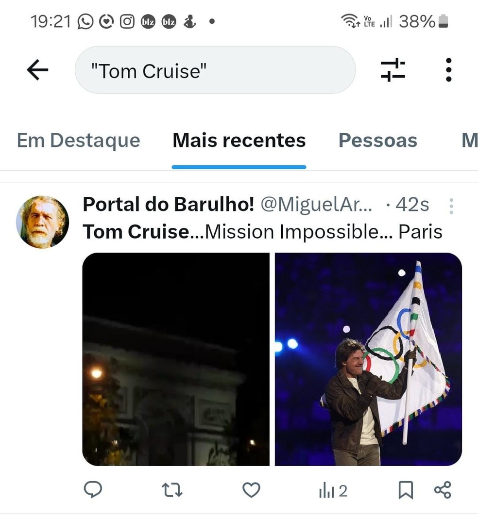 Salto de rapel de Tom Cruise na cerimônia de encerramento viraliza na web