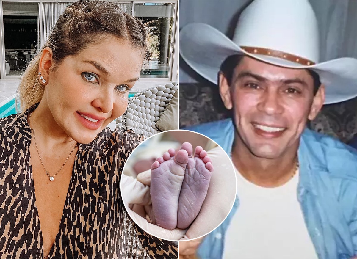 Aos 47, Andréa Mota, viúva de Leandro, dá à luz quinto filho