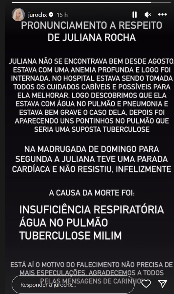 Causa da morte da maquiadora e influencer Juliana Rocha é revelada; saiba