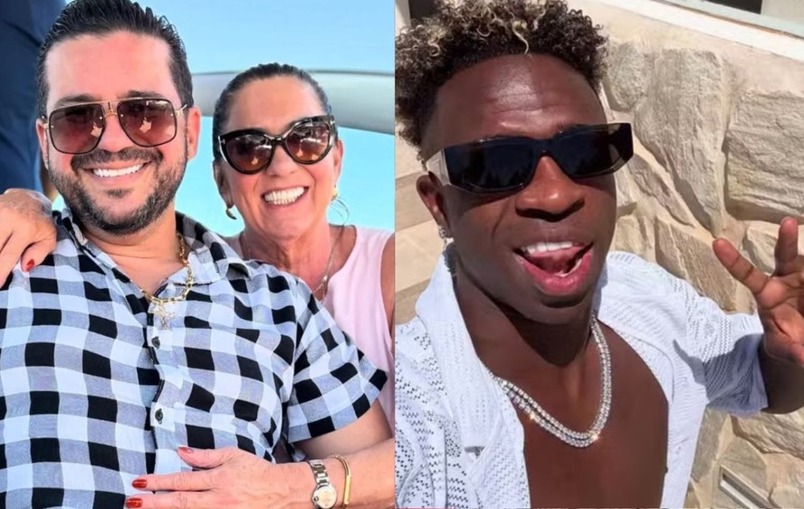 Vini Jr. envia presente autografado ao namorado da mãe de Virginia Fonseca