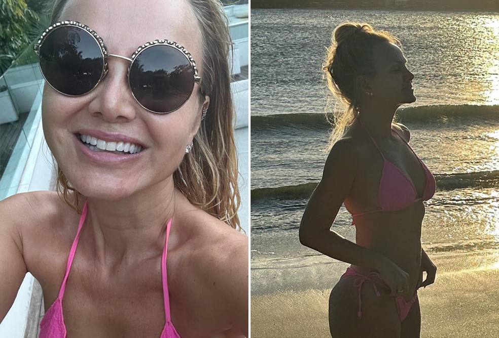 Eliana posa de biquíni pink após mergulho no mar: 'Meu Carnaval'