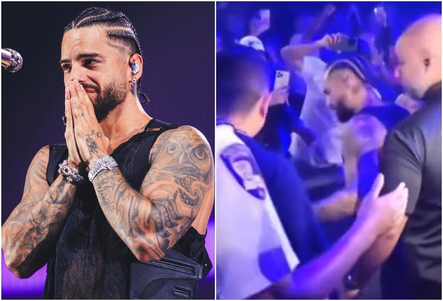 Vídeo: Maluma se irrita e agride fã em show