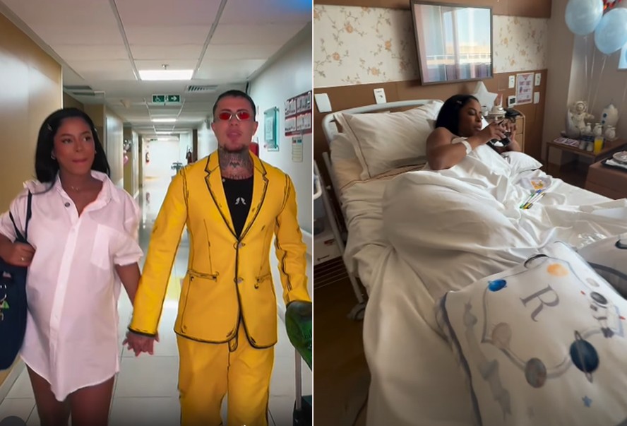 Lorena Maria dá entrada em maternidade para parto de filho com MC Daniel; vídeo