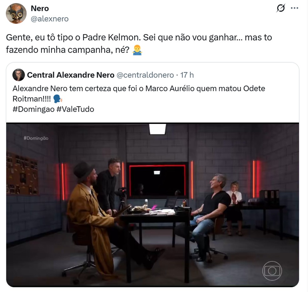 Alexandre Nero opina sobre assassino de Odete Roitman em 'Vale Tudo ...
